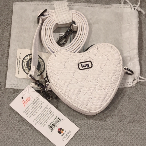 lug | Bags | Lug Heartbeat Matte Luxe Vl Mini Crossbody Bag White Nwt ...